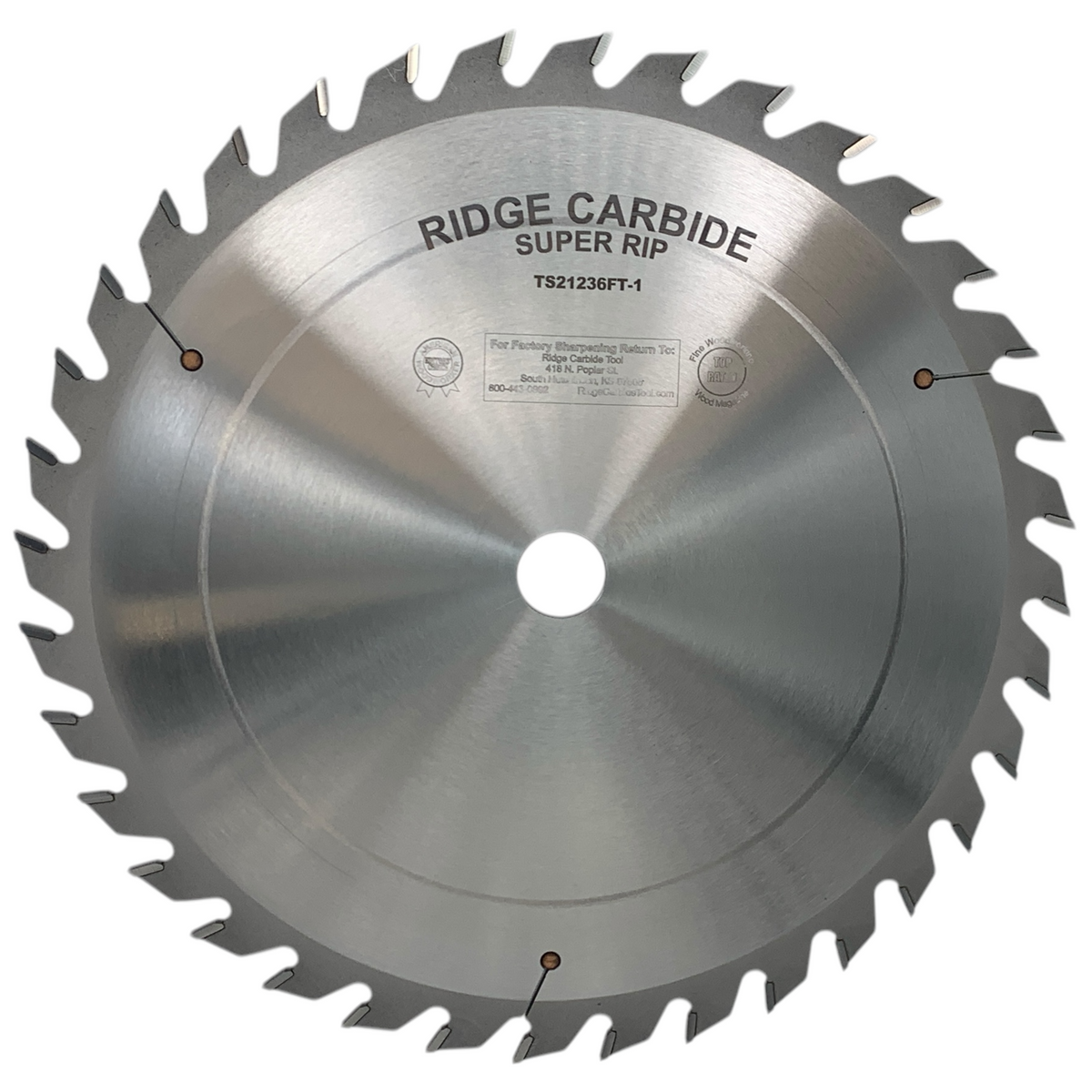 12" X 36T Ripping Table Saw Blade for Wood (TS2000-STR) – Ridge Carbide ...