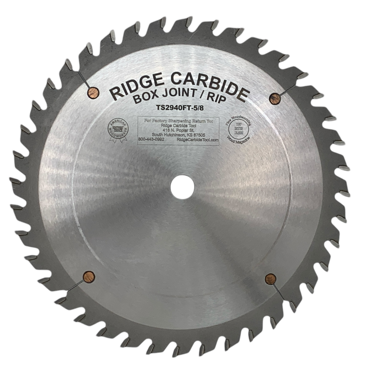 9" X 40T Box Joint Saw Blade for Wood (TS2000-STR) – Ridge Carbide Tool