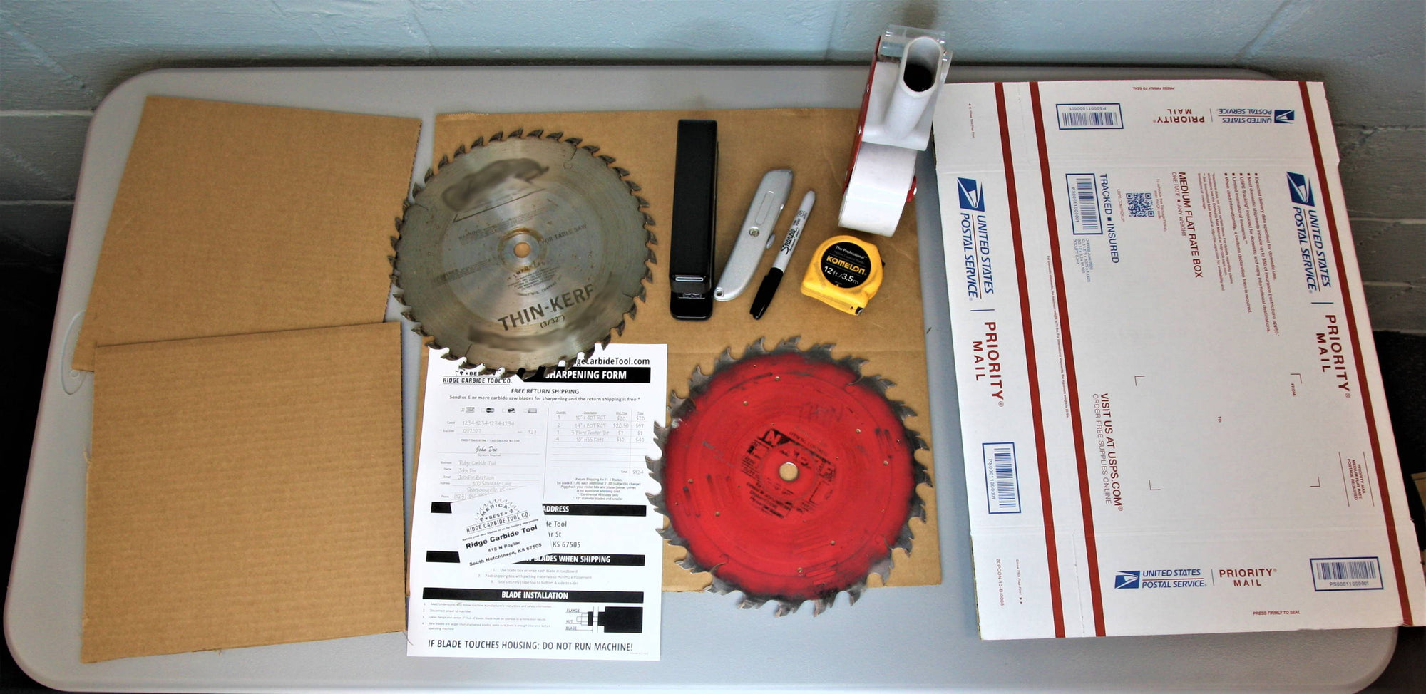How to Package Blades for Sharpening – Ridge Carbide Tool