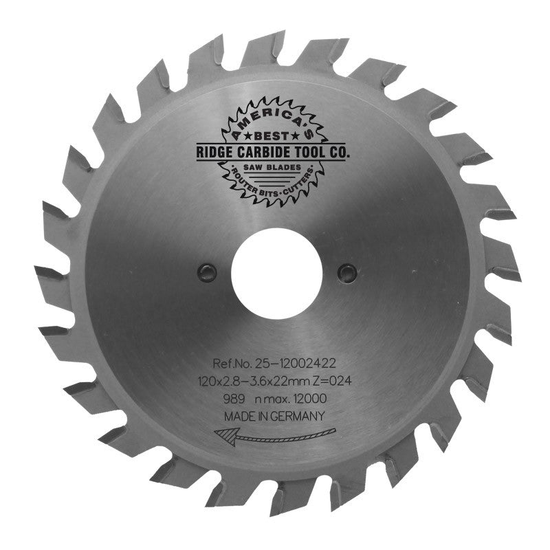 Split Scoring Saw Blades 120mm x 24T for Panel Saw – Ridge Carbide Tool
