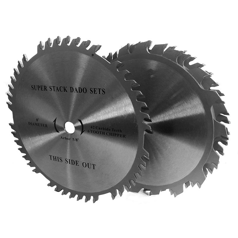 8" x 42T - 8 pc Set Super Dado – Ridge Carbide Tool